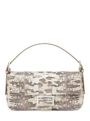 Fendi Baguette® 26424 Parchment-colored Lizard-leather Bag - [beige]